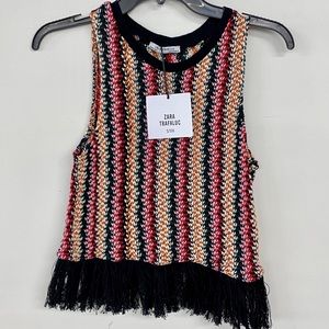 Zara | Tops | Zara New Multi Colour Crochet Top | Poshmark